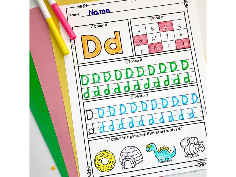 Alphabet Trace and Write Worksheets | Beginning Sounds & Letter ...