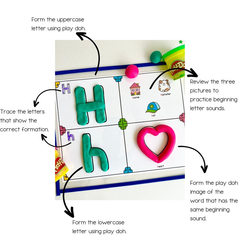 Play Doh Alphabet Mats | Printable Playdough Mats | Alphabet Playdough ...