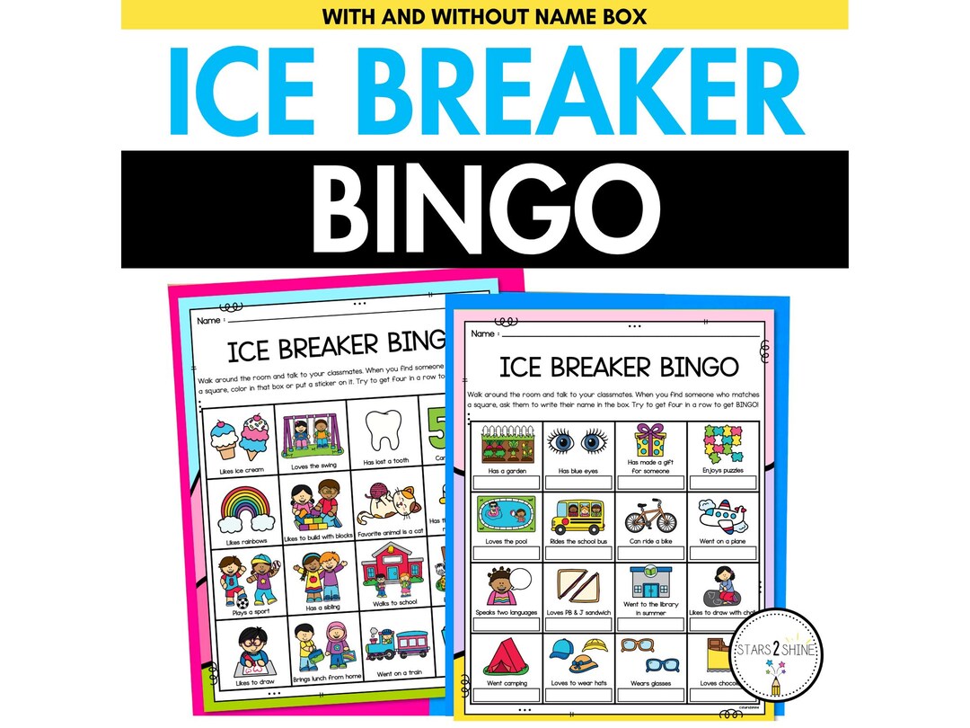 Ice Breaker Bingo - Get to Know You Bingo - First Day of School ...