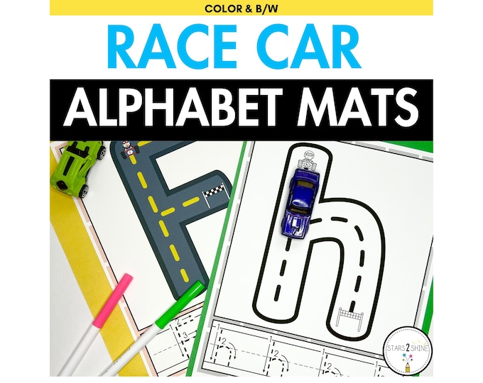 Race Car Letter Formation Mats | Road Alphabet Fine Motor Activity ...