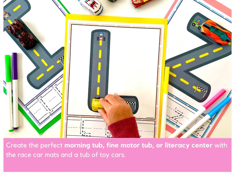 Race Car Letter Formation Mats | Road Alphabet Fine Motor Activity ...