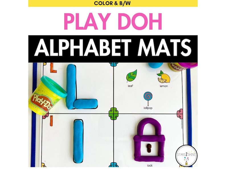 Play Doh Alphabet Mats | Printable Playdough Mats | Alphabet Playdough ...