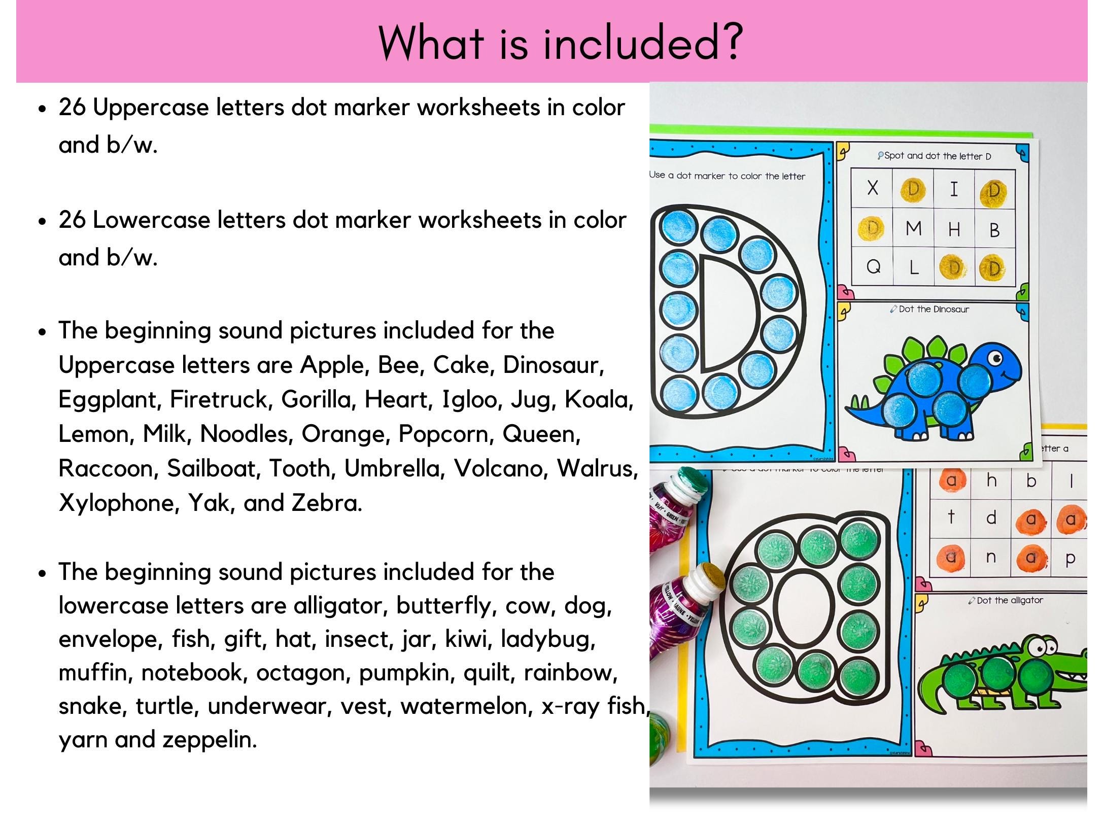 Alphabet Dot Marker Printable Worksheets | Letters Bingo Dauber ...