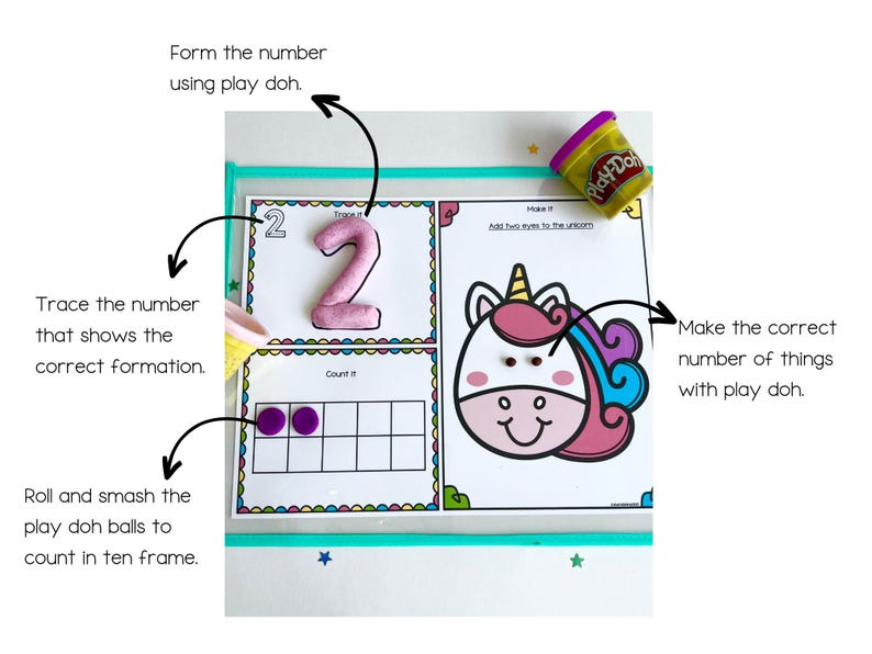 Printable Playdough Number Mats 1 - 20 With Ten Frames | Number ...