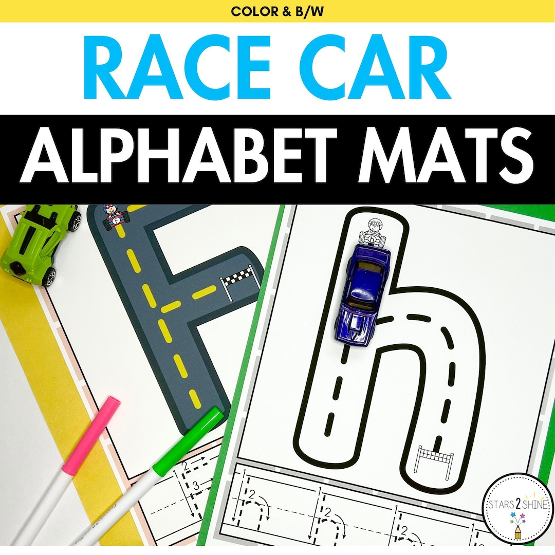 Race Car Letter Formation Mats | Road Alphabet Fine Motor Activity ...