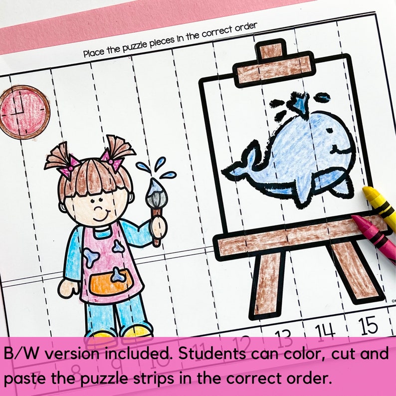 Back to School Math Number Order Puzzles and Writing Numbers 1-20 ...