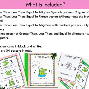 Greater Than Less Than Alligator Posters | Greater Than Less Than Equal ...