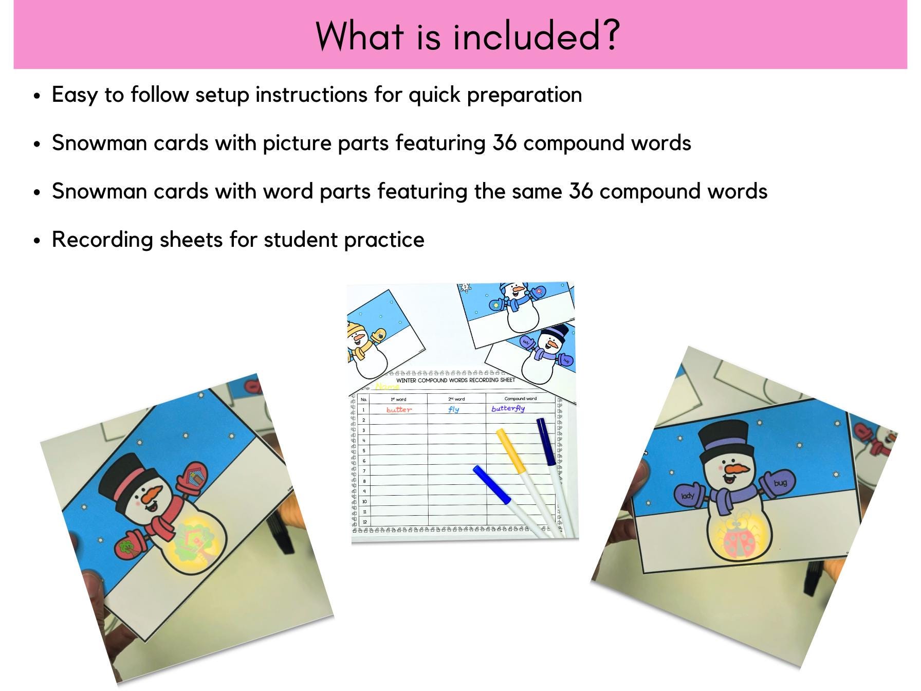 Compound Words With Pictures & Words | Compound Word Flashlight ...