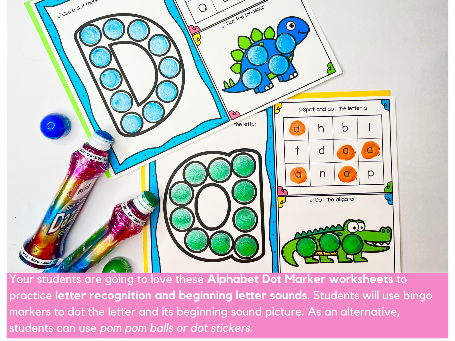 Alphabet Dot Marker Printable Worksheets | Letters Bingo Dauber ...