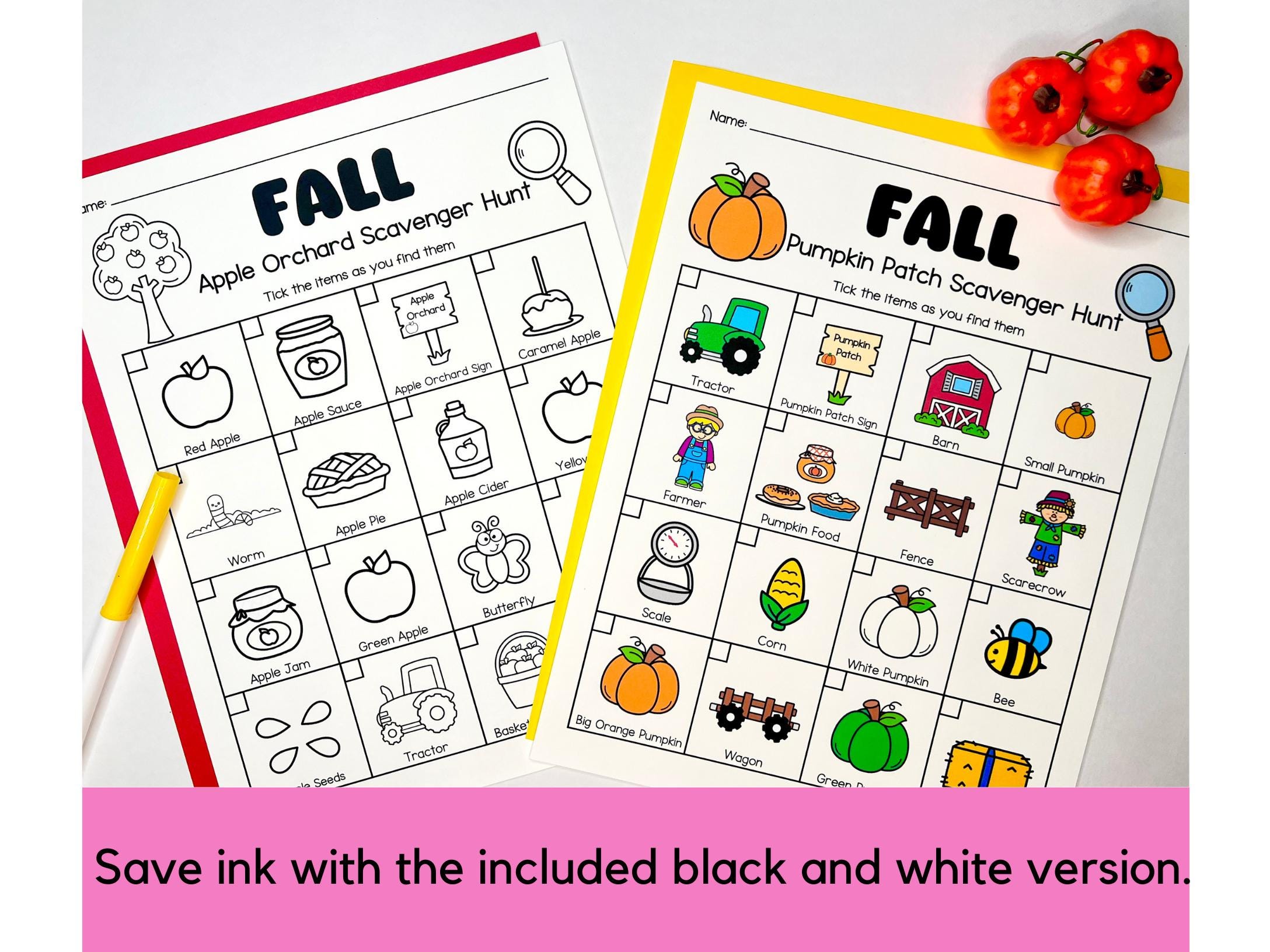 Fall Scavenger Hunt | Nature Walk Scavenger Hunt | Pumpkin Patch ...