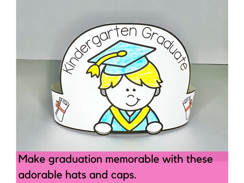 Printable Graduation Hat and Graduation Cap for Preschool, Kindergarten ...