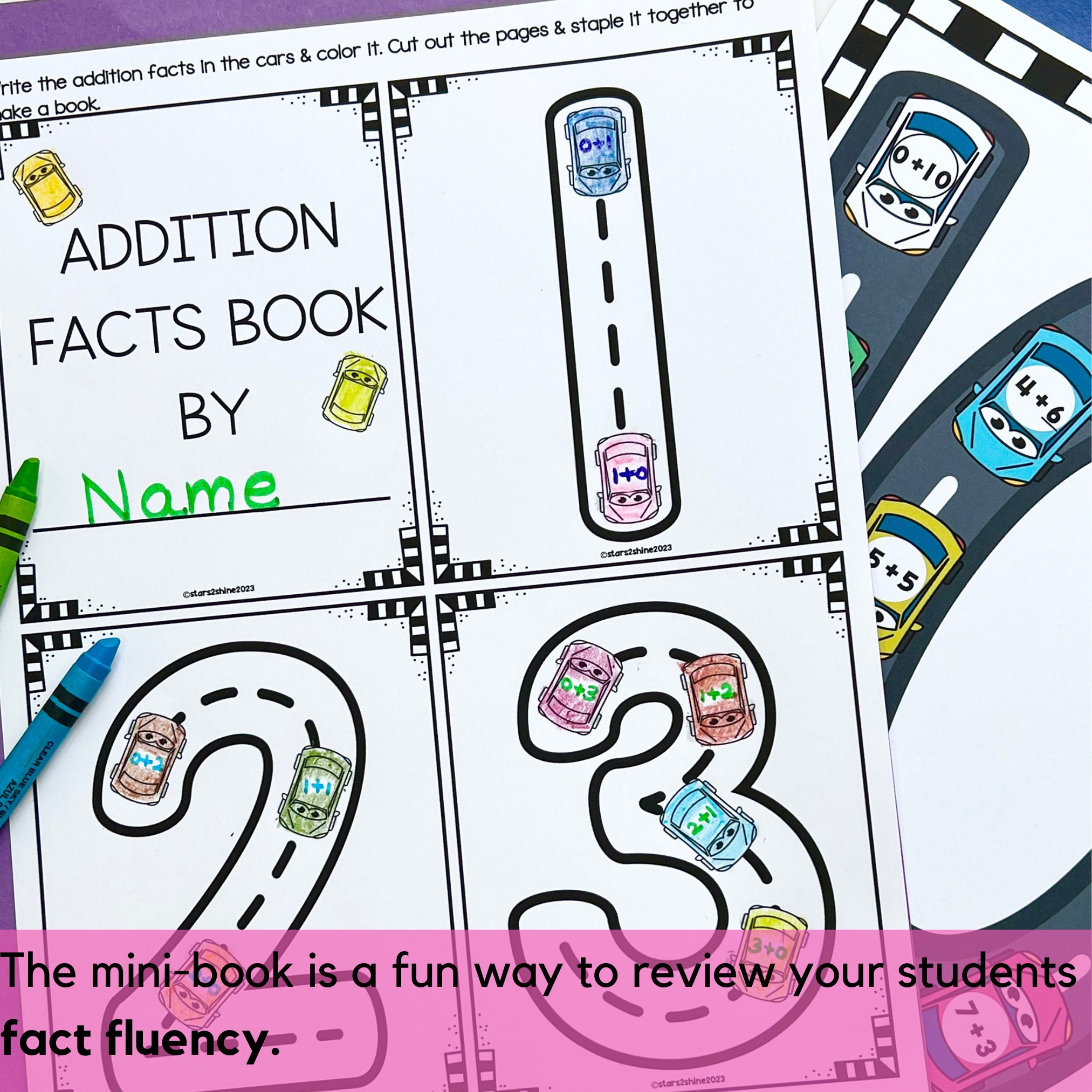 Car Theme Addition Facts Chart Printable | Number Posters | Addition ...