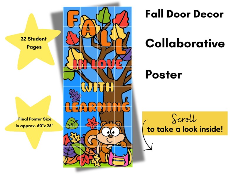 Fall Door Decorations | Collaborative Poster Fall | Fall Craft ...