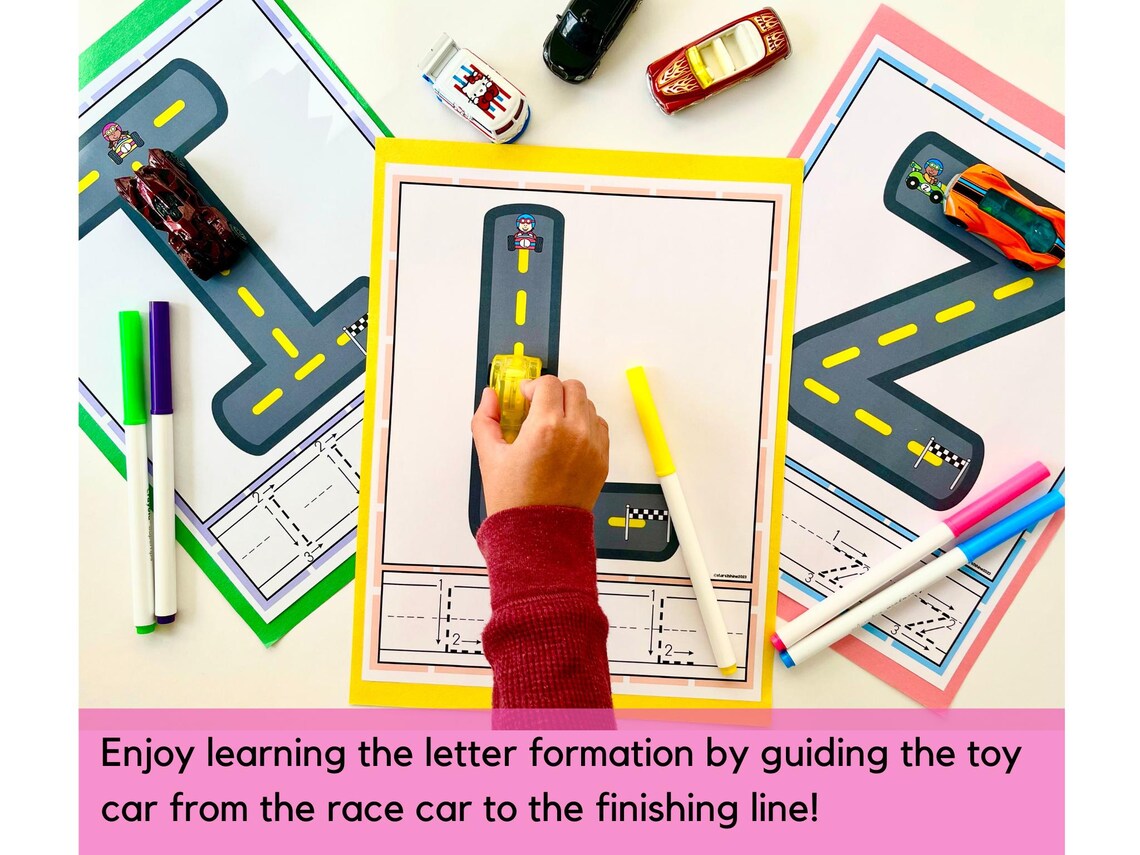 Race Car Letter Formation Mats | Road Alphabet Fine Motor Activity ...