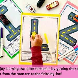 Race Car Letter Formation Mats | Road Alphabet Fine Motor Activity ...