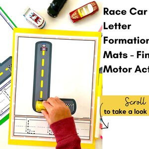 Race Car Letter Formation Mats | Road Alphabet Fine Motor Activity ...