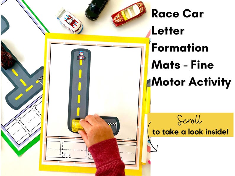 Race Car Letter Formation Mats | Road Alphabet Fine Motor Activity ...