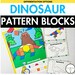 Dinosaur Pattern Blocks Mats and Task Cards | Pattern Block Templates ...