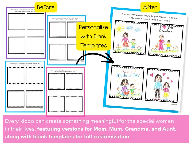 Mothers Day Coaster Craft for Kids | Tile Coaster Mothers Day Activity ...