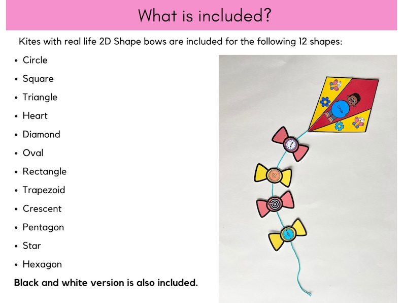 Kite Craft | 2D Shape Craft | Printable Spring Craftivity for Pre K ...