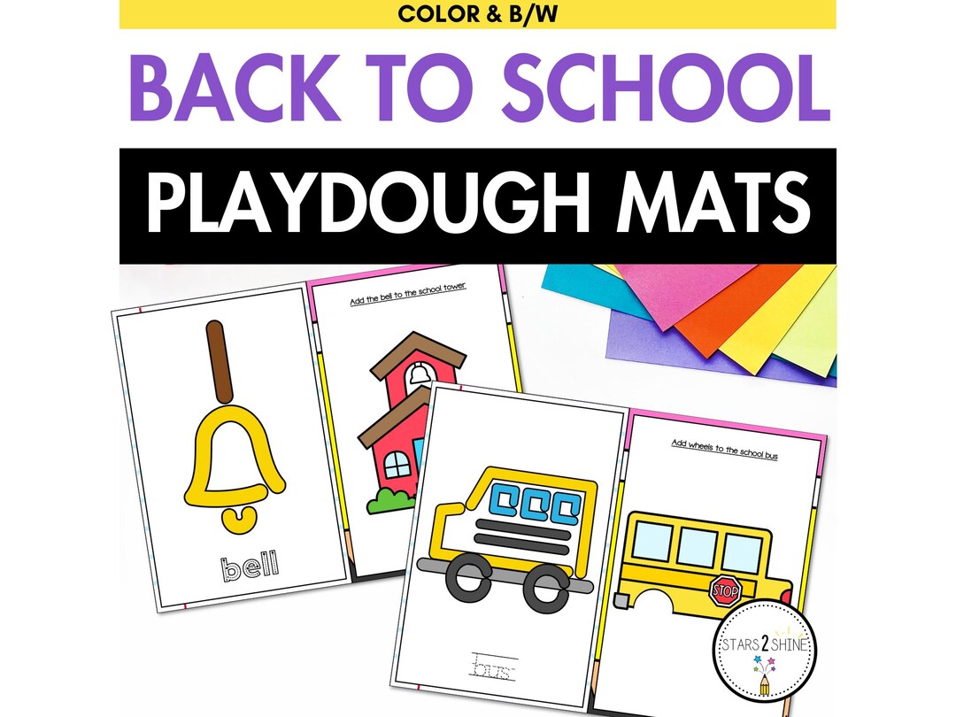 Back to School Playdough Mats - First Day of School Playdough Fun ...