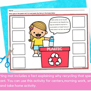 Earth Day Recycling Sort - Recycle Sort Activity - Recycling Cut and ...
