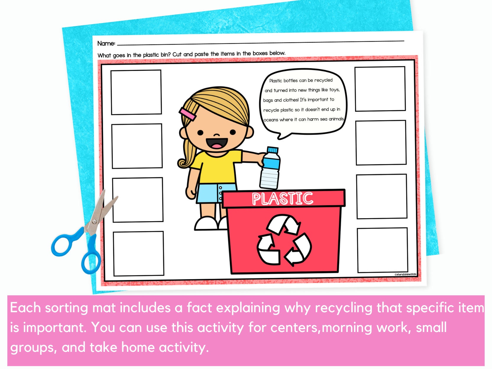 Earth Day Recycling Sort - Recycle Sort Activity - Recycling Cut and ...