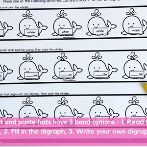 Beginning Digraph Crafts | Beginning Digraph Hats | Trace Cut and Paste ...