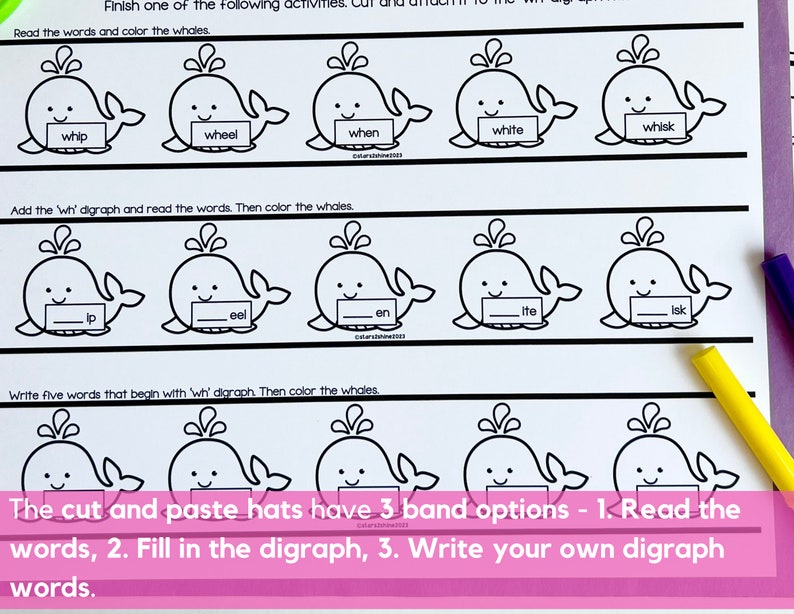Beginning Digraph Crafts Beginning Digraph Hats Trace Cut and Paste ...