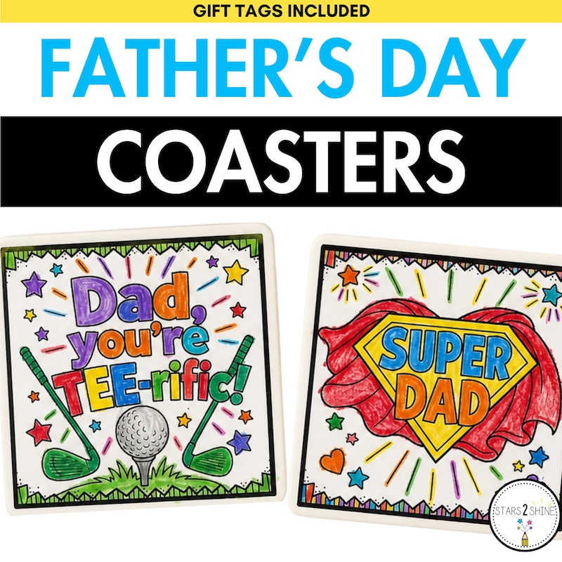 Fathers Day Coasters - Etsy