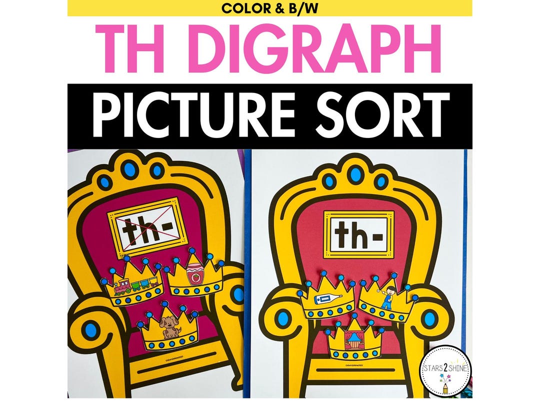 Beginning TH Digraph Sort | Beginning TH Digraph Sorting Activity | TH ...