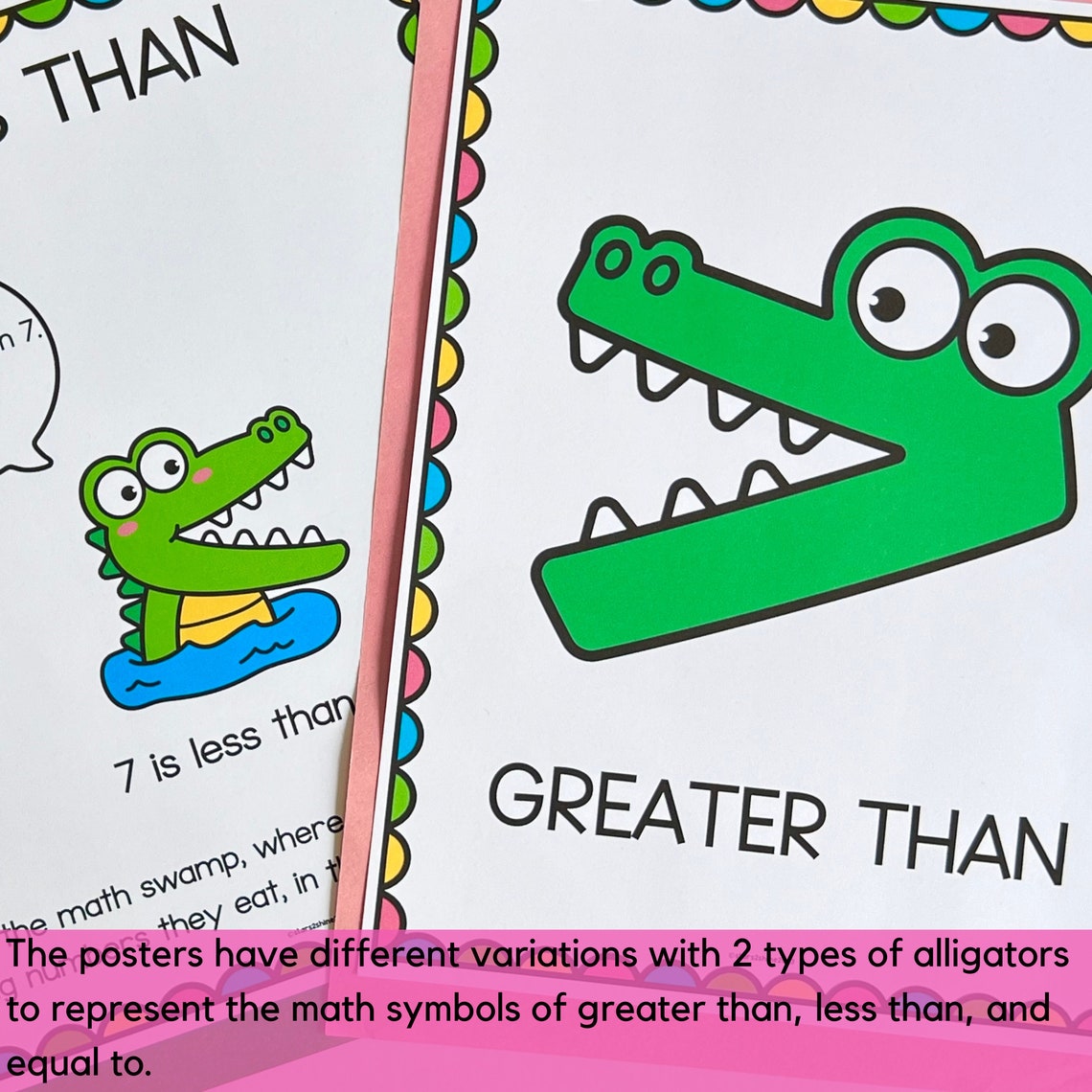 Greater Than Less Than Alligator Posters | Greater Than Less Than Equal ...