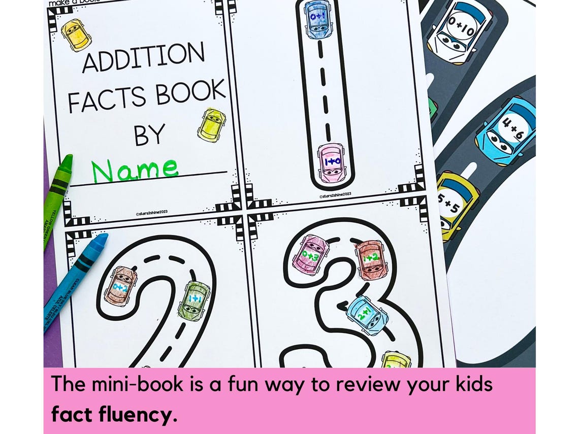 Car Theme Addition Facts Chart Printable | Number Posters | Addition ...