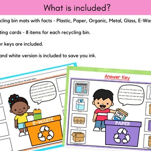 Earth Day Recycling Sort - Recycle Sort Activity - Recycling Cut and ...