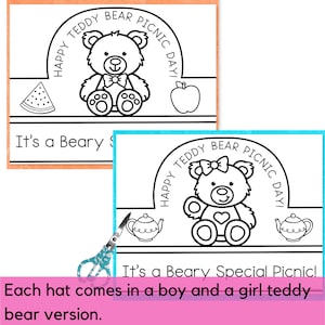 Teddy Bear Picnic Craft | Teddy Bear Hats for Teddy Bear Picnic Day ...