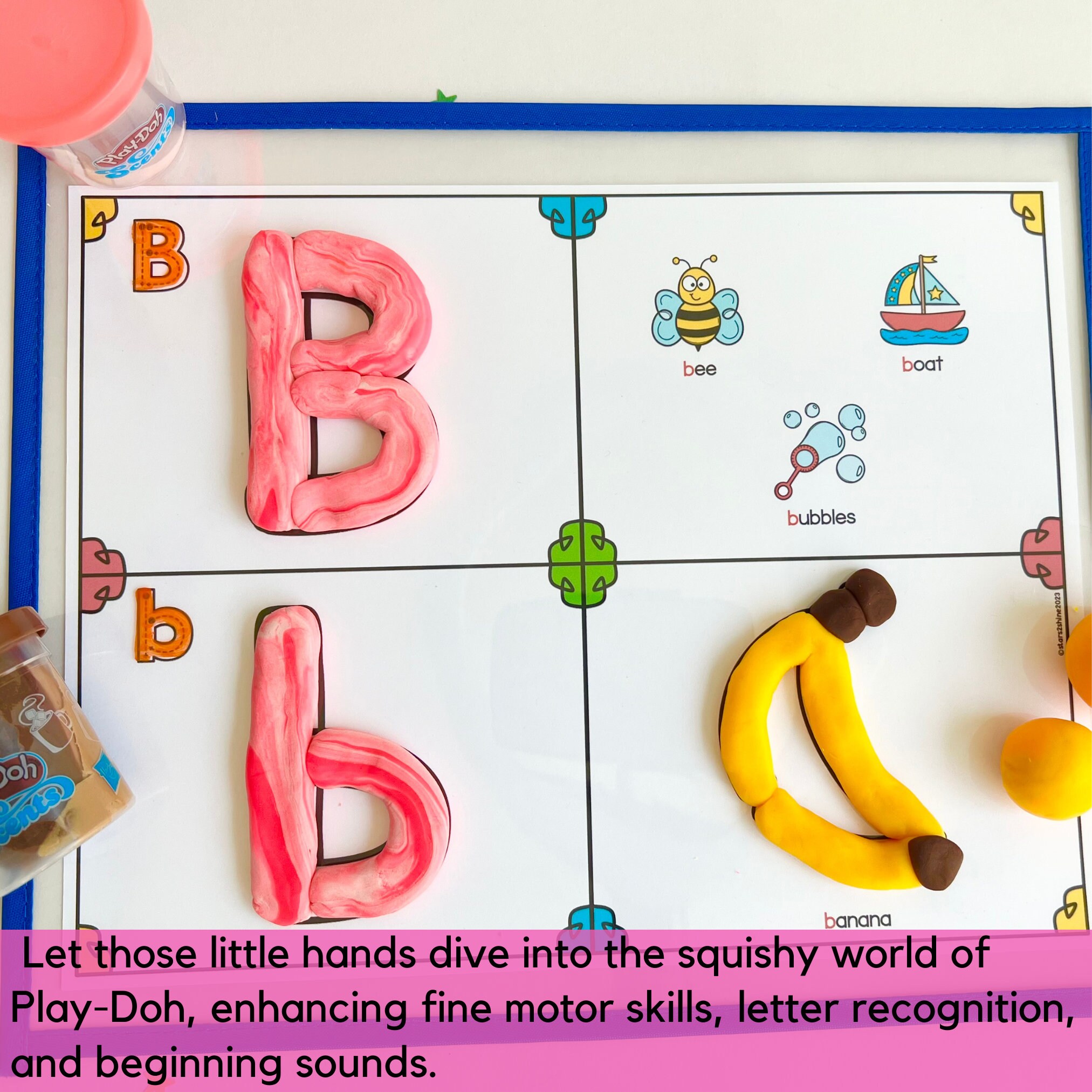 Play Doh Alphabet Mats | Printable Playdough Mats | Alphabet Playdough ...