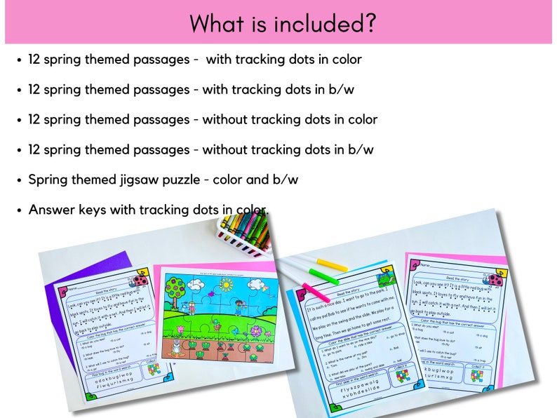Spring Reading Comprehension Passages and Questions Printable for ...