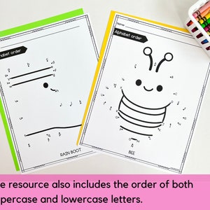 Spring Skip Counting Dot to Dot| ABC Order Dot to Dot Worksheets ...