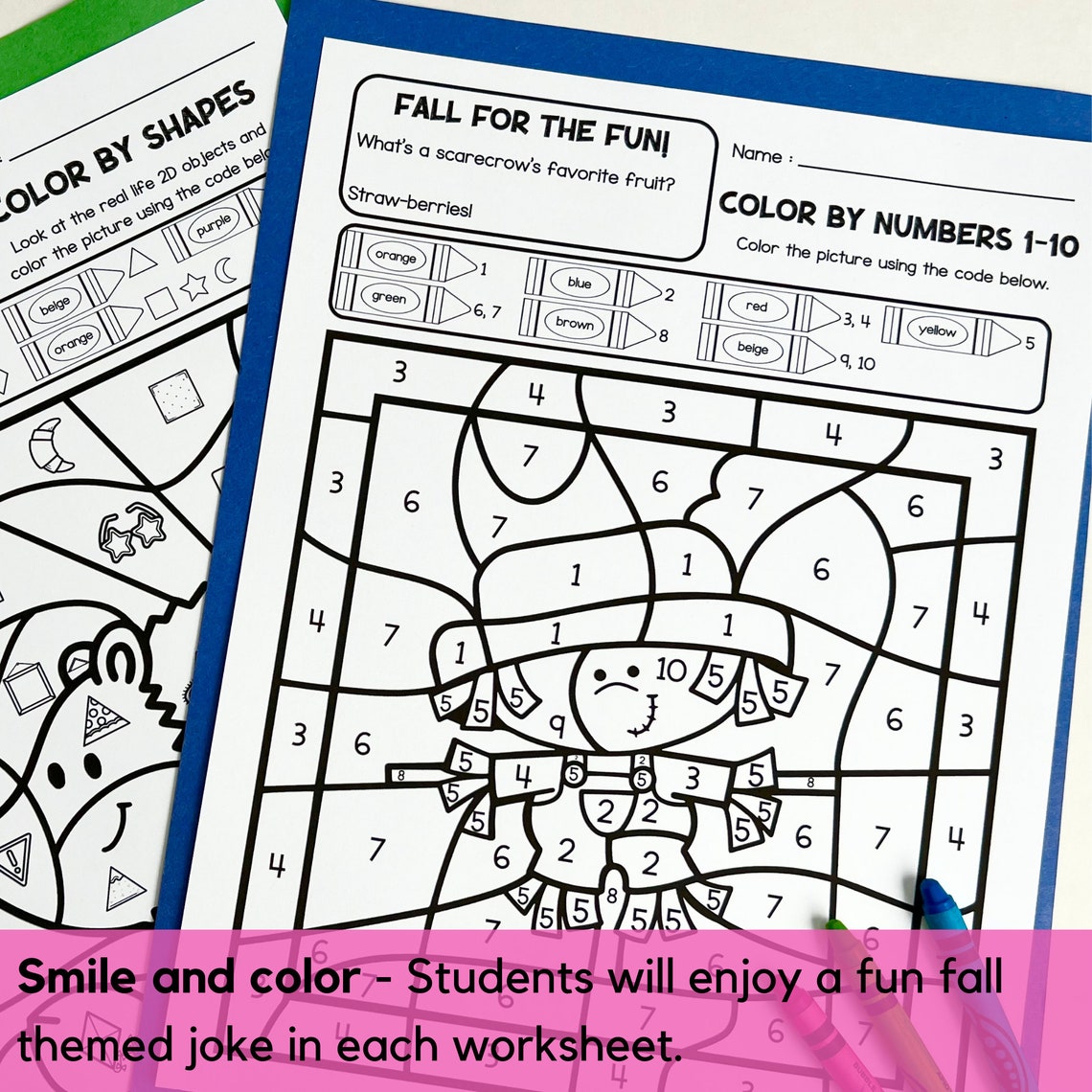 Fall Color by Code | Autumn Color by Number Addition Subtraction ...