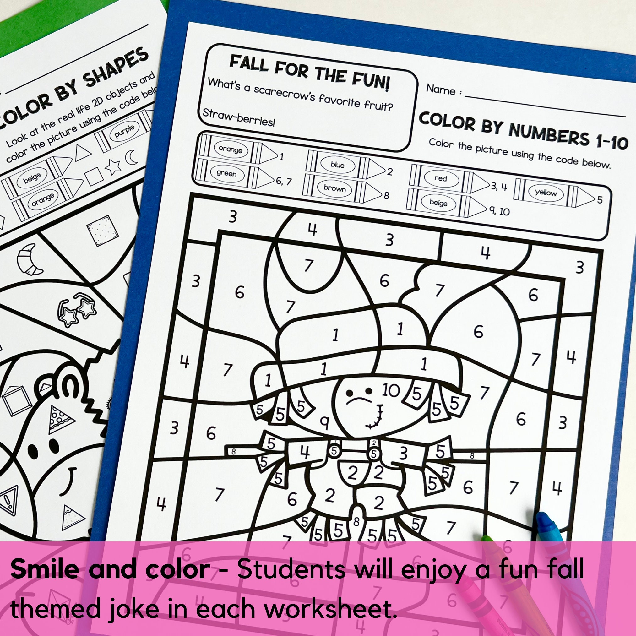 Fall Color by Code | Autumn Color by Number Addition Subtraction ...