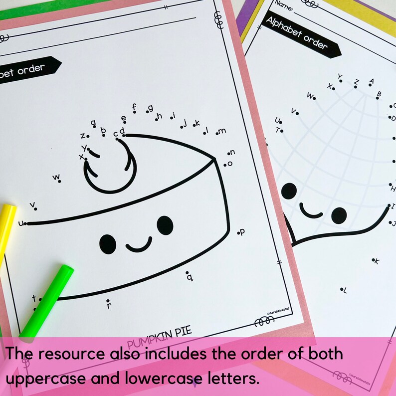 Fall Skip Counting Dot to Dot | ABC Order Dot to Dot Worksheets | Fall ...