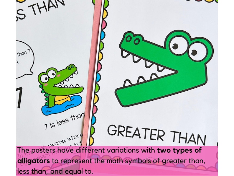 Greater Than Less Than Alligator Posters | Greater Than Less Than Equal ...