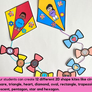 Kite Craft | 2D Shape Craft | Printable Spring Craftivity for Pre K ...