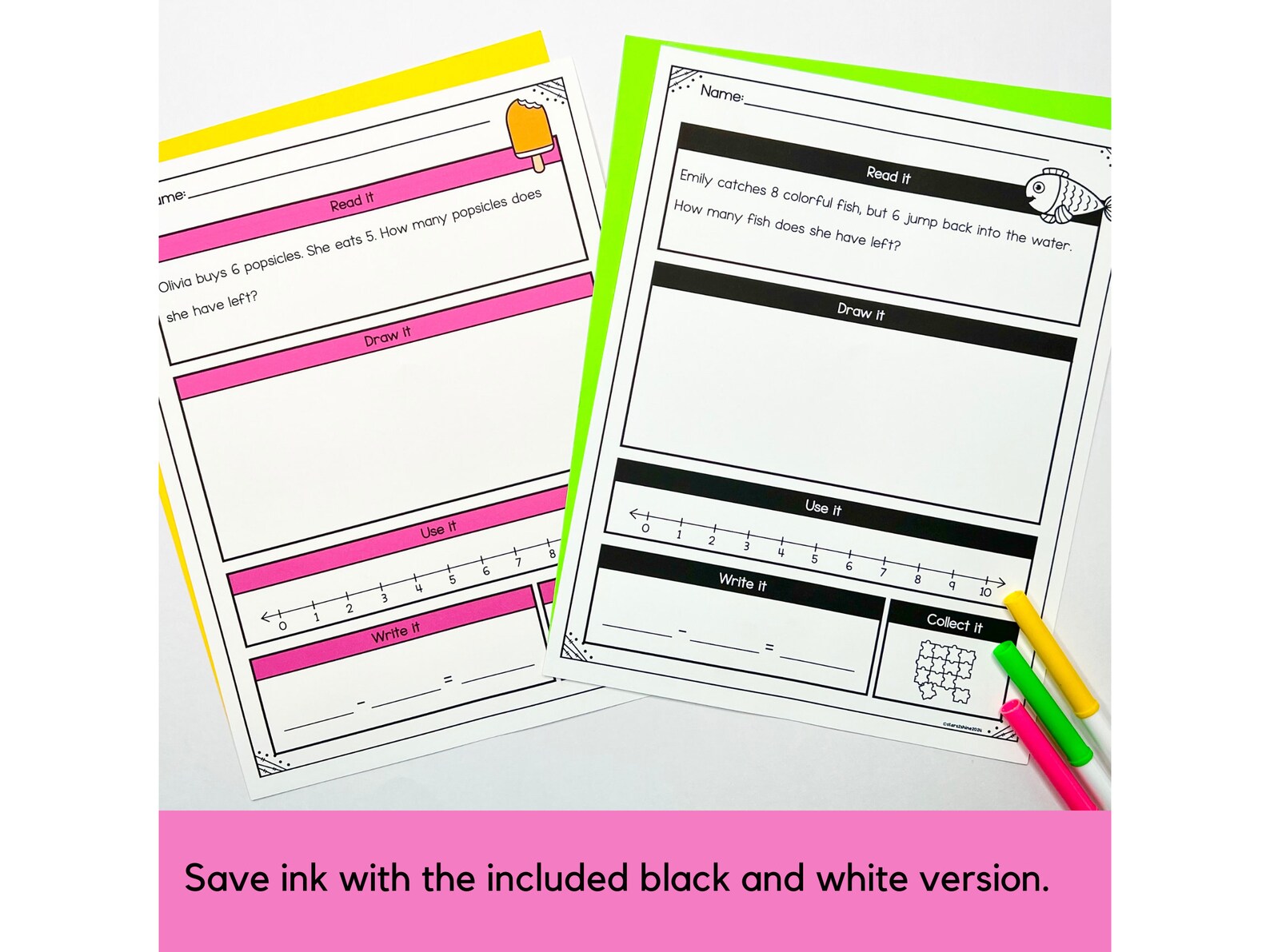 Summer Word Problems | Printable Kindergarten Addition and Subtraction ...