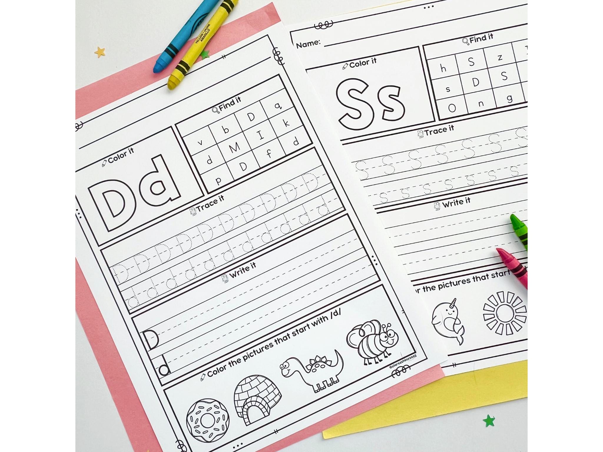 Alphabet Trace and Write Worksheets | Beginning Sounds & Letter ...