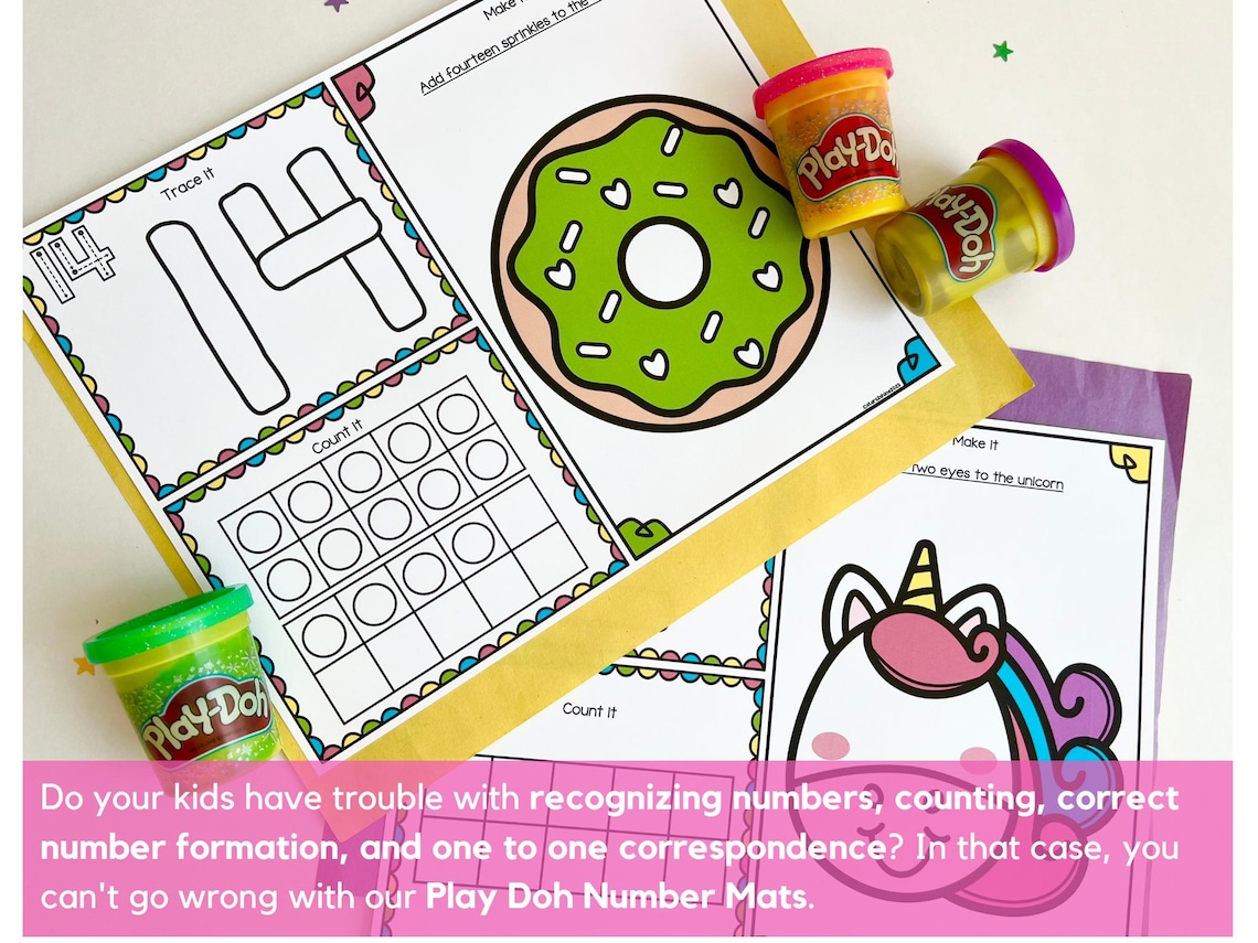 Printable Playdough Number Mats 1 - 20 With Ten Frames | Number ...
