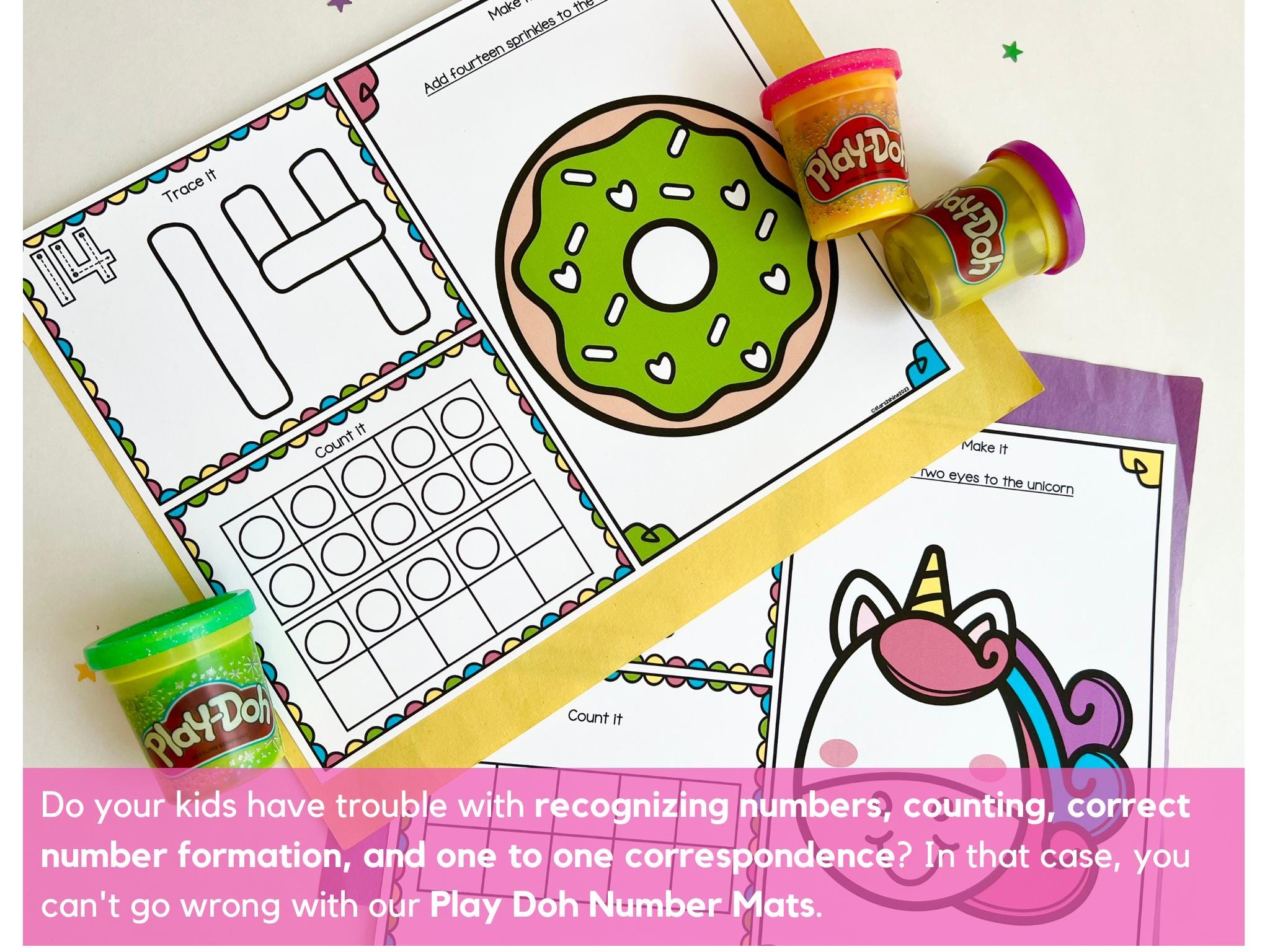 Printable Playdough Number Mats 1 - 20 With Ten Frames | Number ...