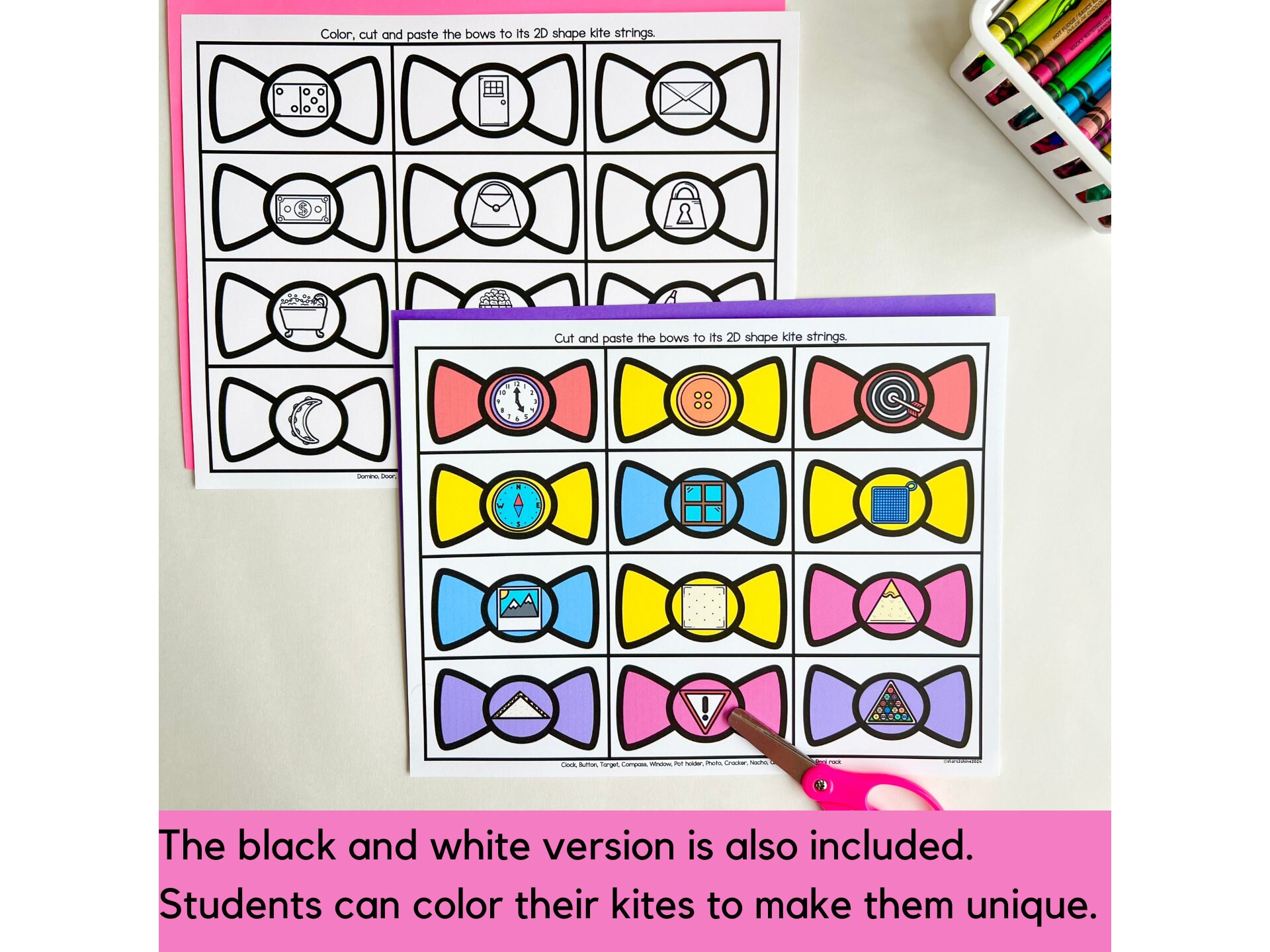 Kite Craft | 2D Shape Craft | Printable Spring Craftivity for Pre K ...