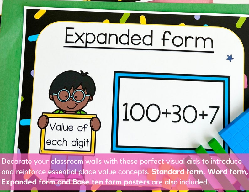 Place Value Posters and Charts Printable | Standard Form, Word Form ...