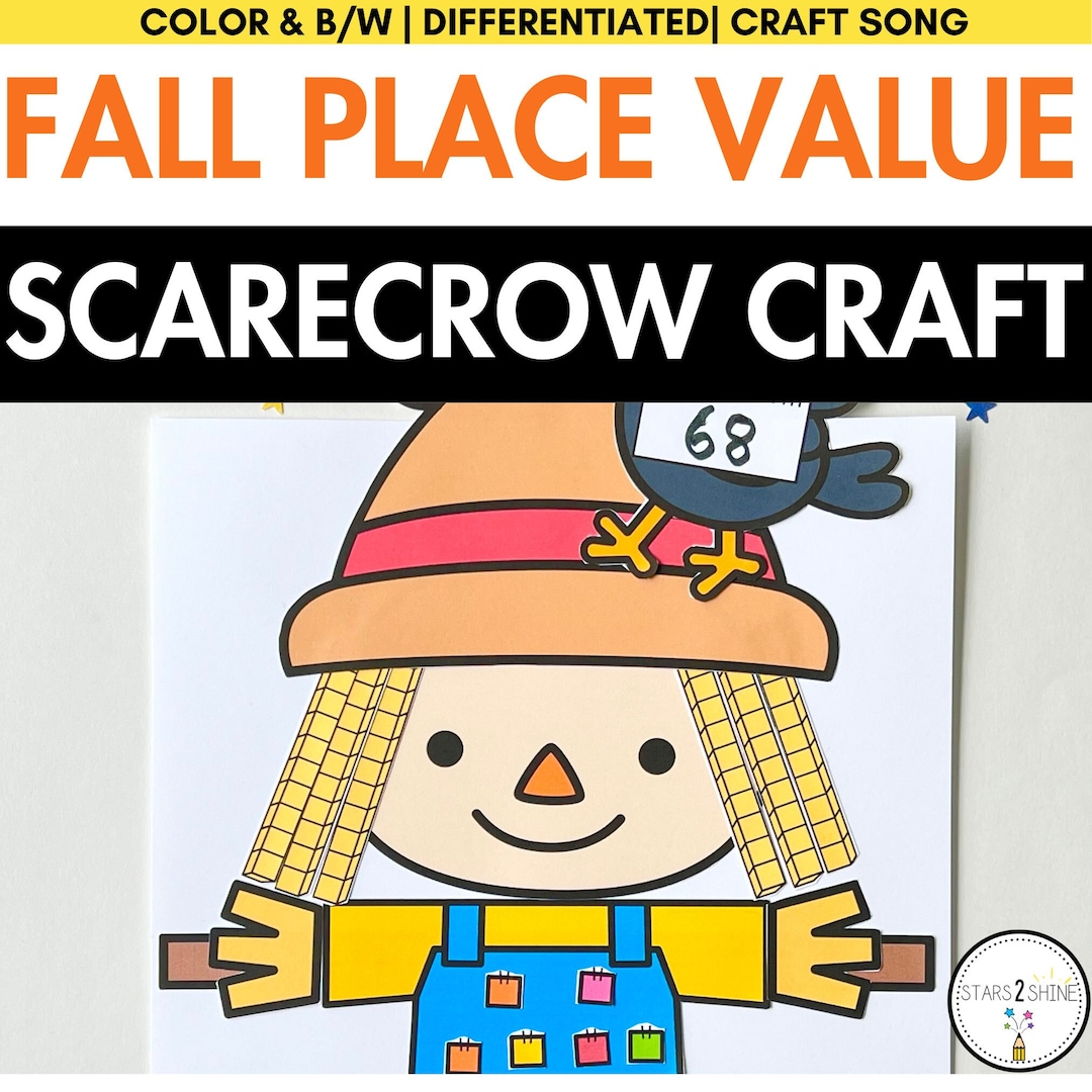 Place Value Scarecrow Craft | Fall Place Value Craft | Build A ...